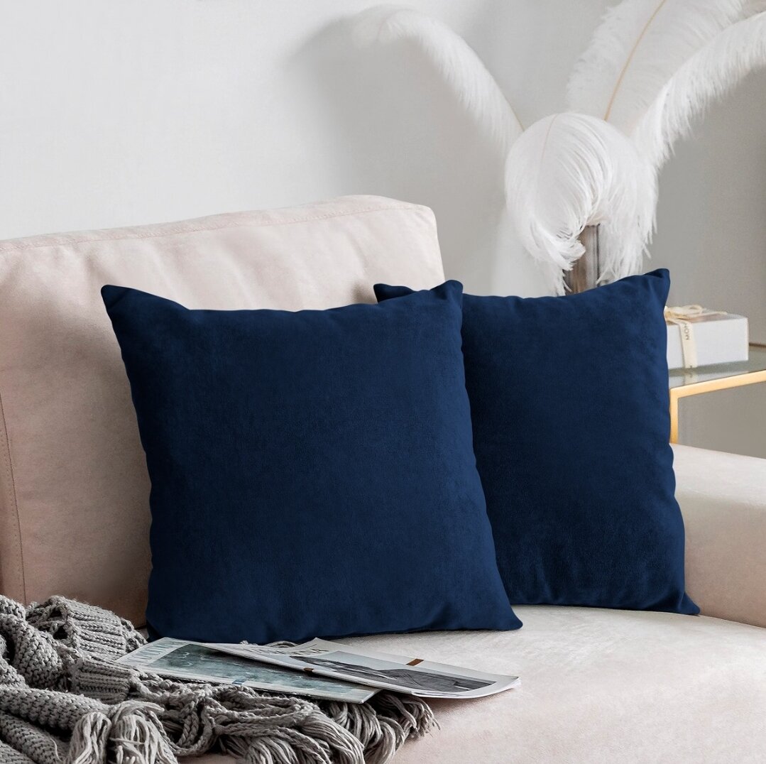 Подушки декоративные Олимп, 40х40 см, на диван 2шт, на стул, синий.
