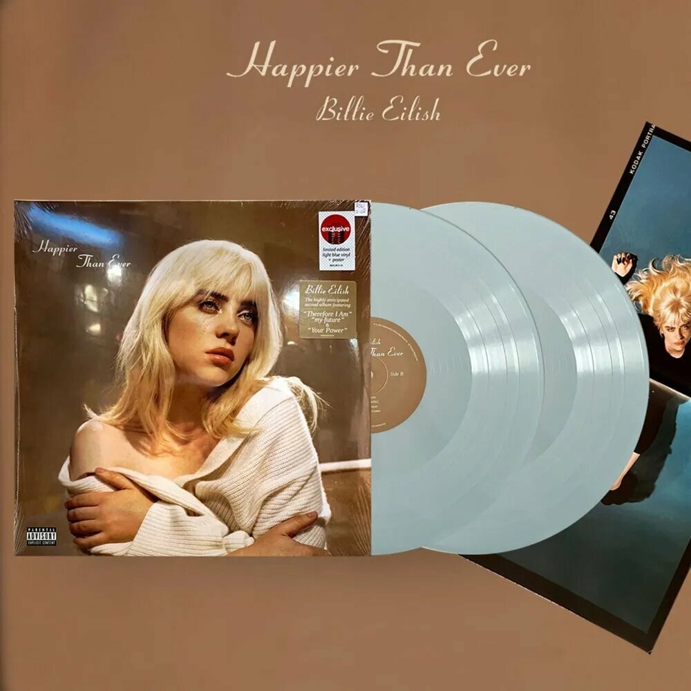 Виниловая Пластинка Billie Eilish - Happier Than Ever 2 x Vinyl, Album, Limited Edition, BlueDM