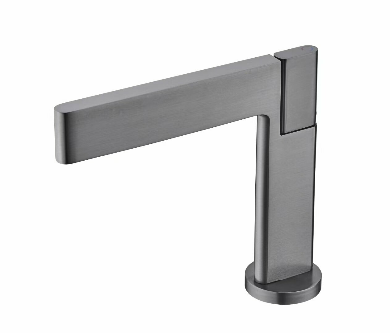 Смеситель для умывальника серый матовый PM8537Q двухвентильный классический для раковины ванной комнаты санузел