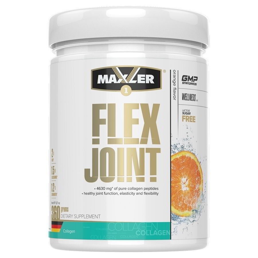 Для суставов и связок и поддержки здоровья костей Flex Joint 360 гр (Maxler) Апельсин — фото 1