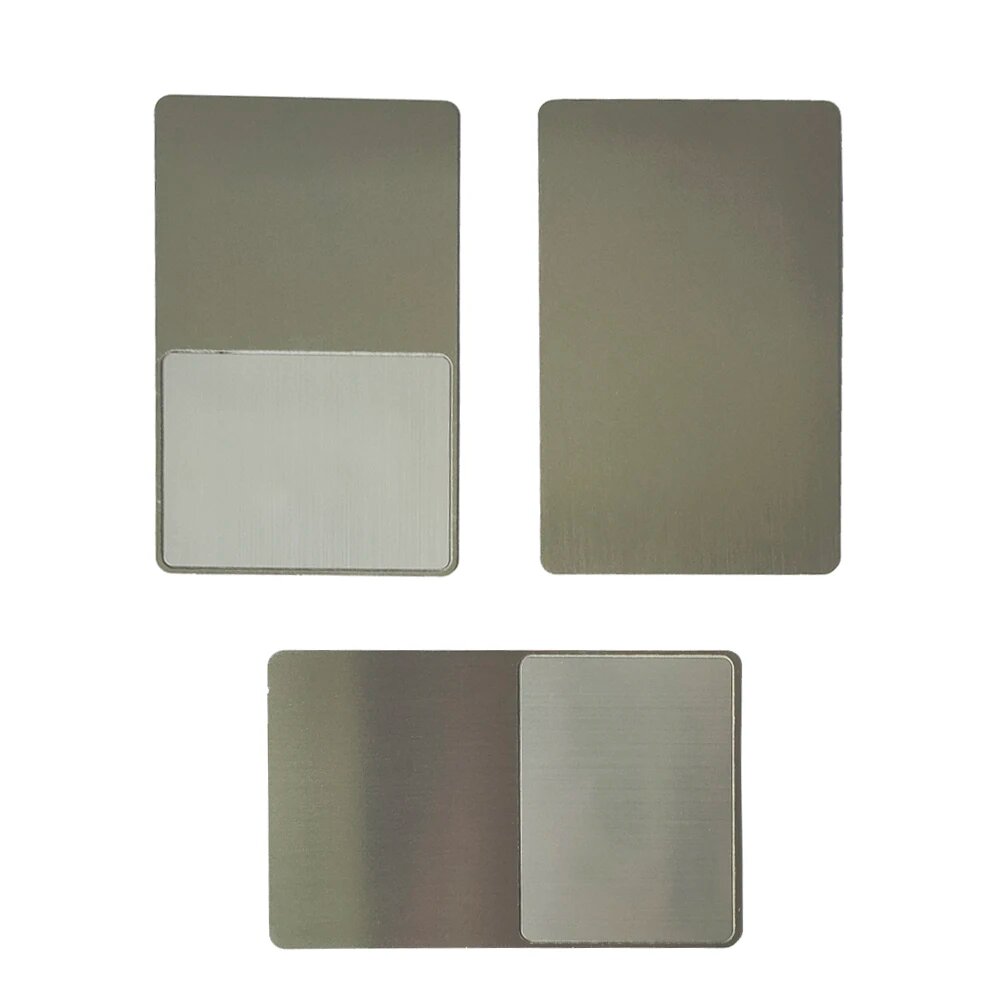 5 шт. NFC215 карты из металла и ПВХ, 504 байта Brushed Silver
