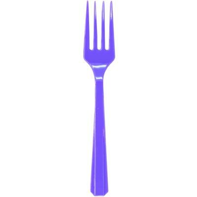 Одноразовые вилки AMSCAN пластиковые New Purple, фиолетовый, 20 шт