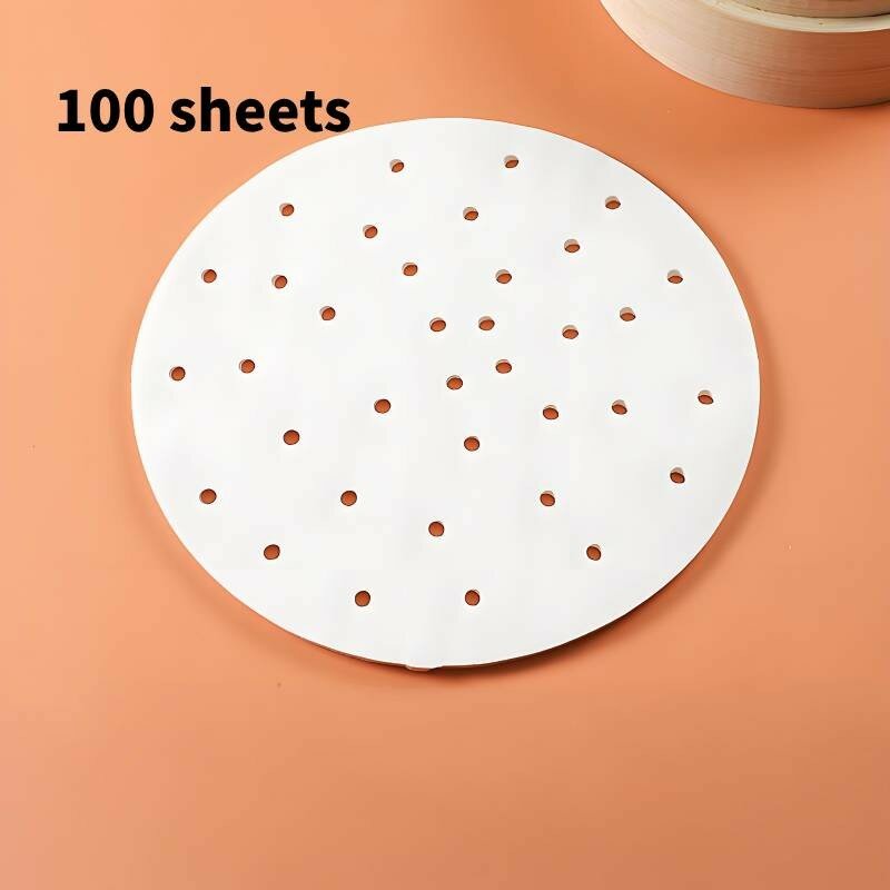 Противень силиконовое покрытие для паровых корзин круглый одноразовый пергамент для выпечки для домашнего использования 24 см