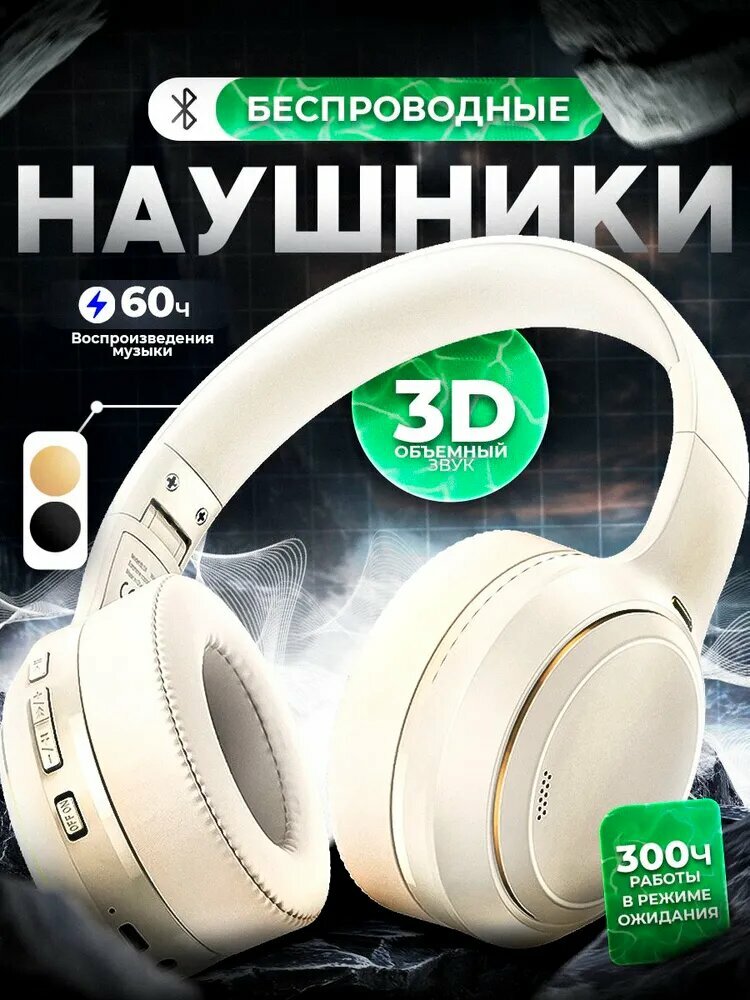 Наушники беспроводные большие с шумоподавлением- Накладные наушники беспроводные FONENG
