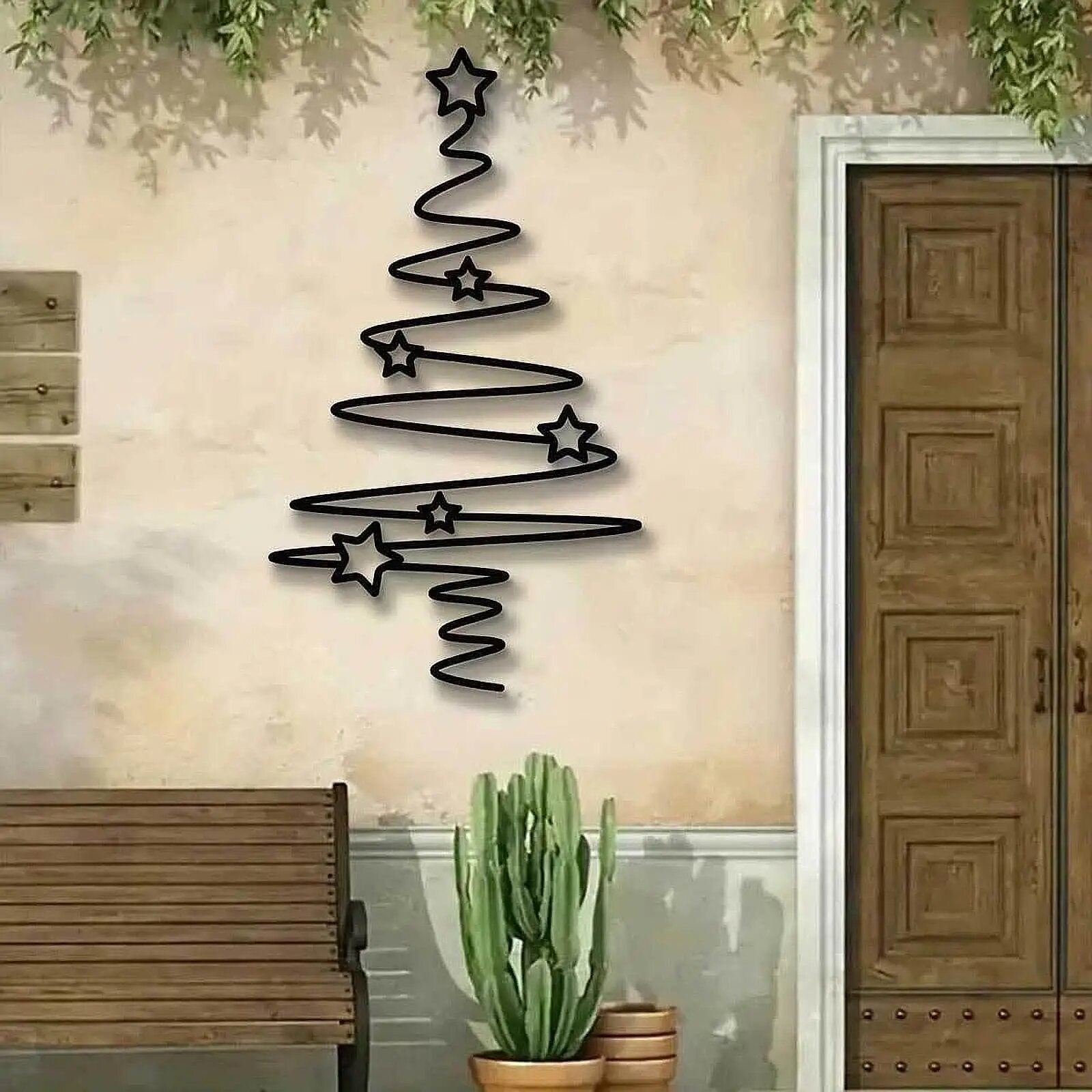 DIY Xmas Tree Wall Hanging