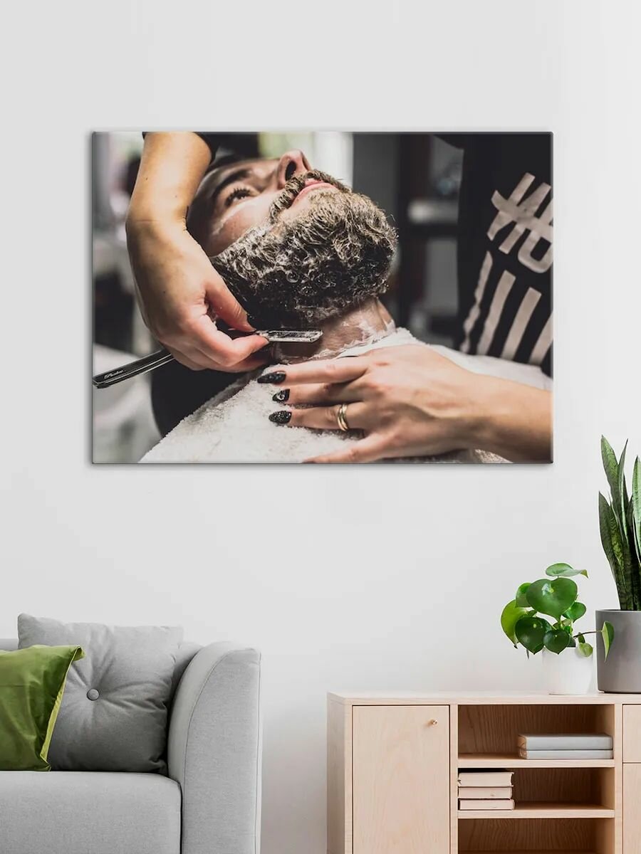 Картина на стену "Барбершоп", 40х30 см