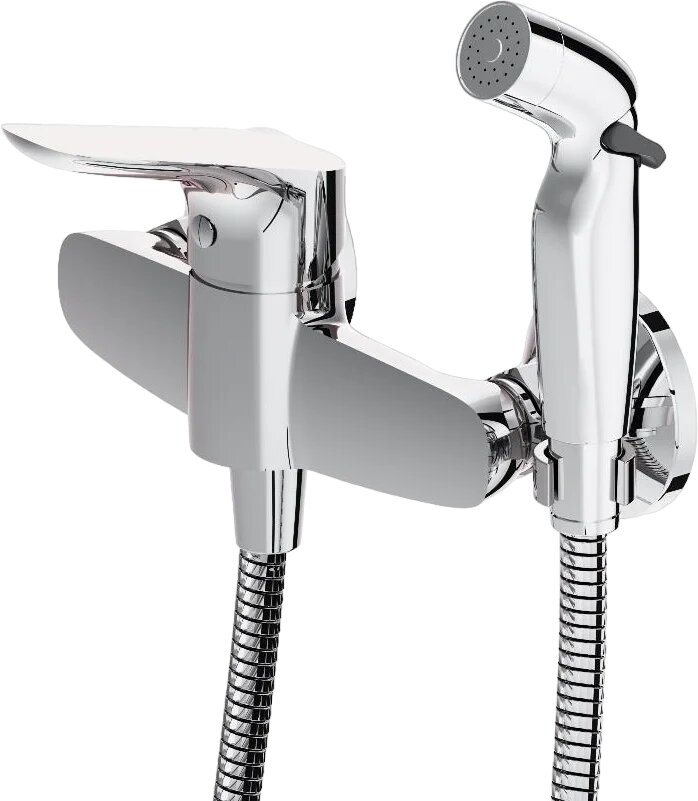 Гигиенический душ Damixa Jupiter 778000000 со смесителем, хром, глянцевый, латунь, рычажный, смеситель для биде
