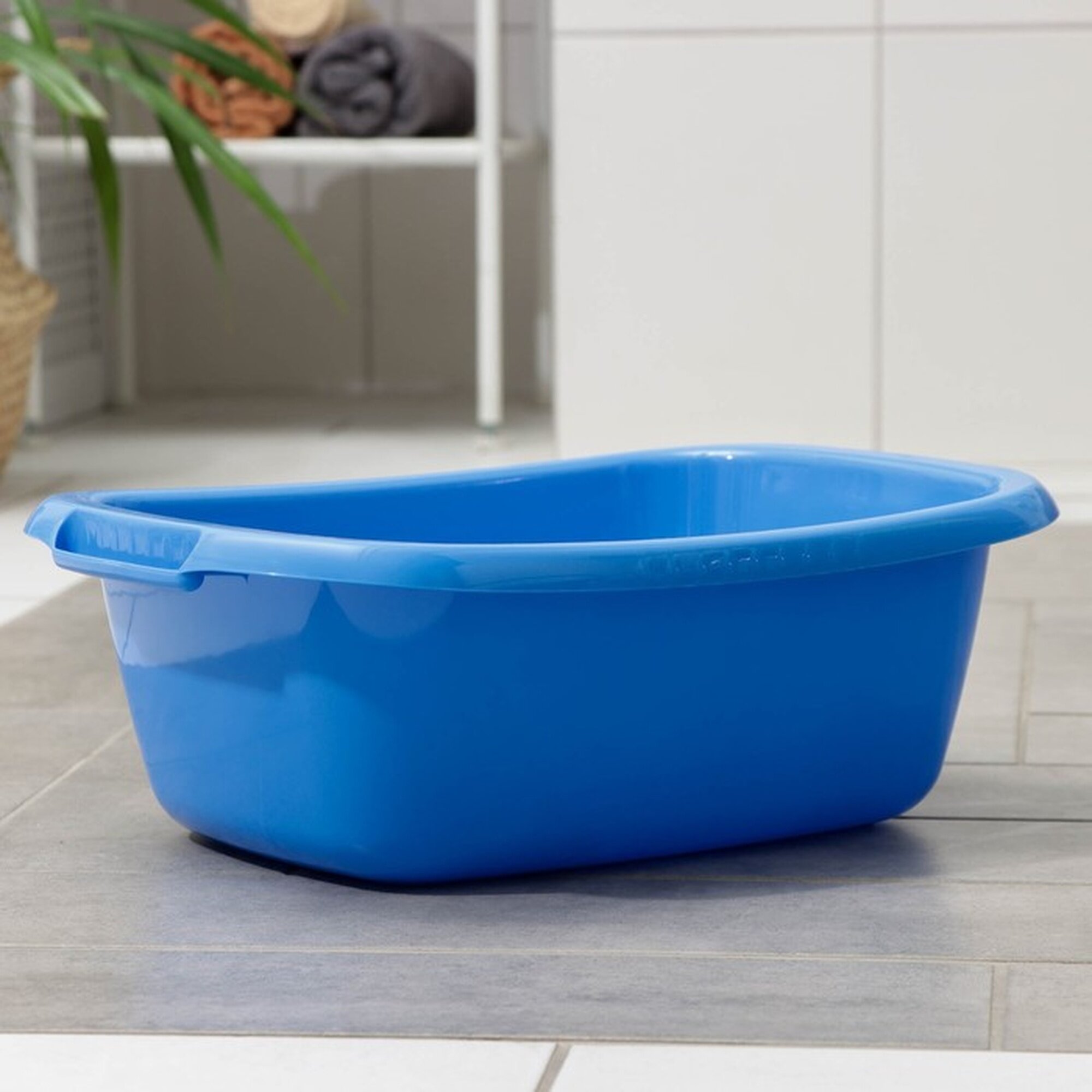 Таз Martika «Водолей», пластик, с ручкой, овальный, 11 л, синий
