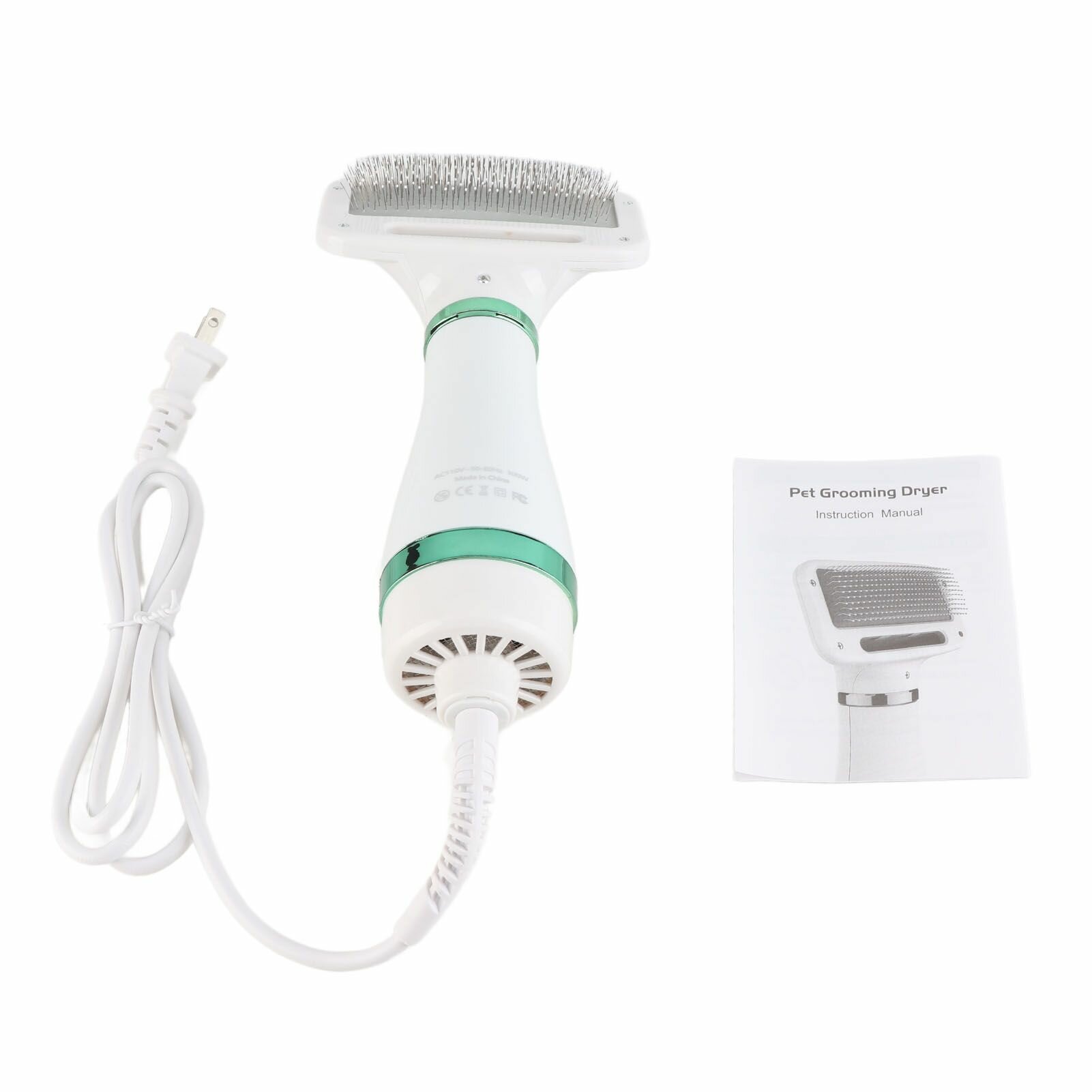 Регулируемая фен-щетка для шерсти домашних животных, многофункциональный безопасный инструмент для ухода за домашними животными, для ухода за собаками и кошками с мягким нагревом