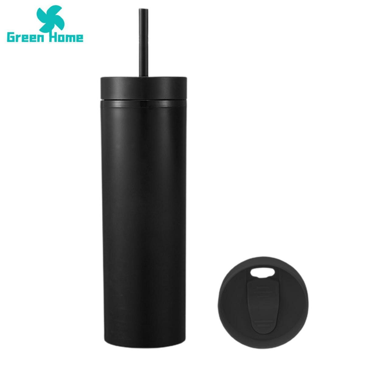 Пластиковый стакан Green Home с защитой от падения, дизайн с трубочкой для сока и кофе