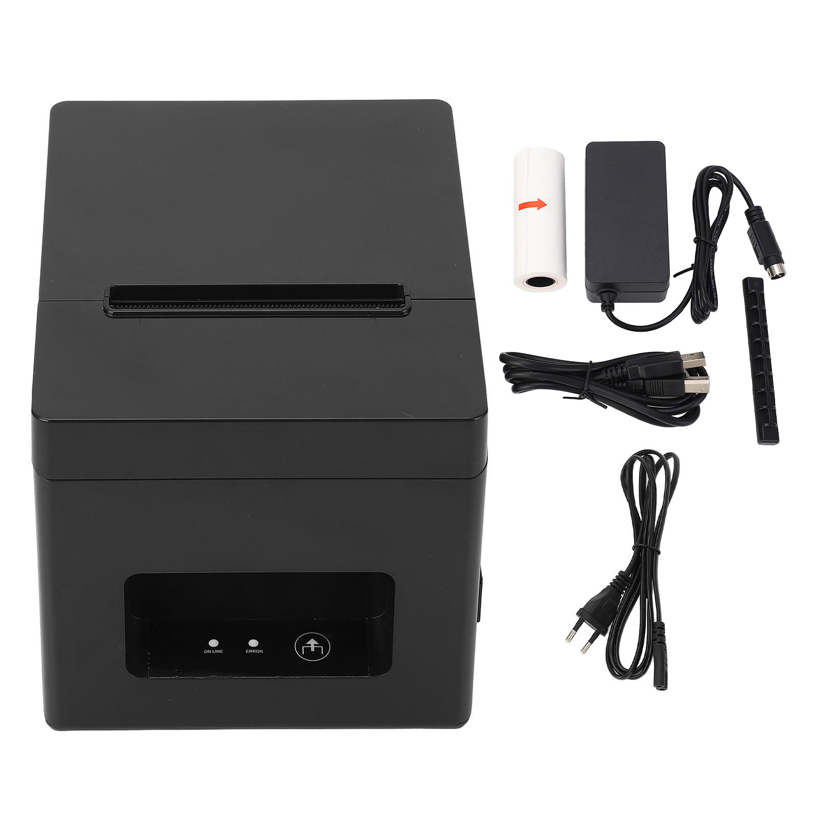 POS-принтер чеков, высокая скорость, авторезка, 80 мм, USB термический, для ресторана/магазина, EU вилка
