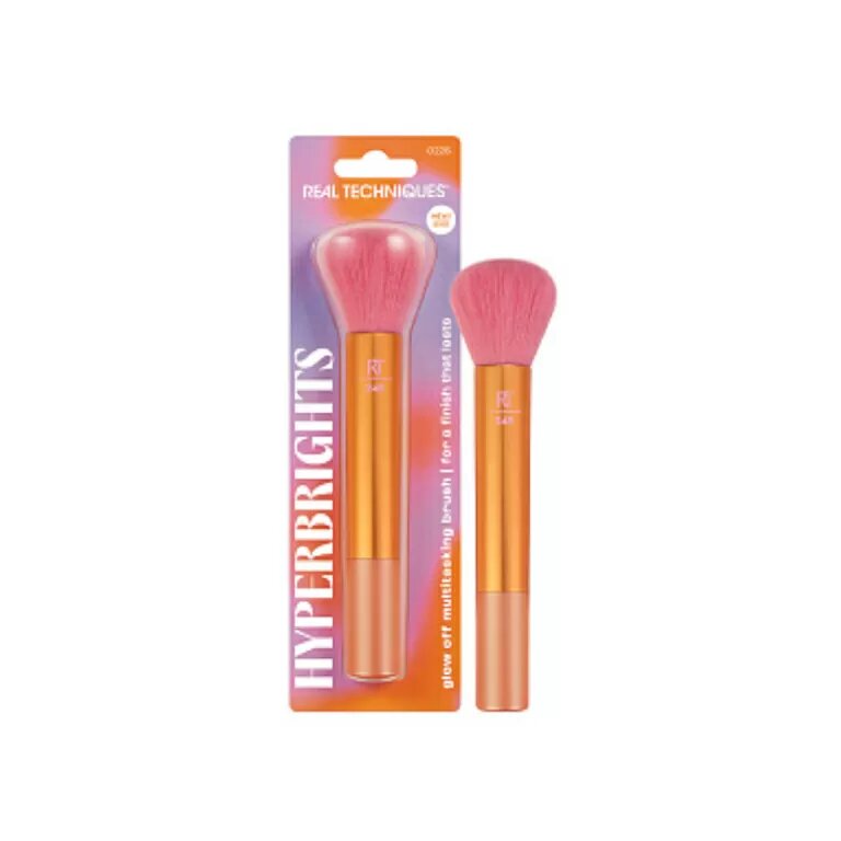 REAL TECHNIQUES Hyperbrights Glow Off Multitasking Brush Многофункциональная кисть для макияжа