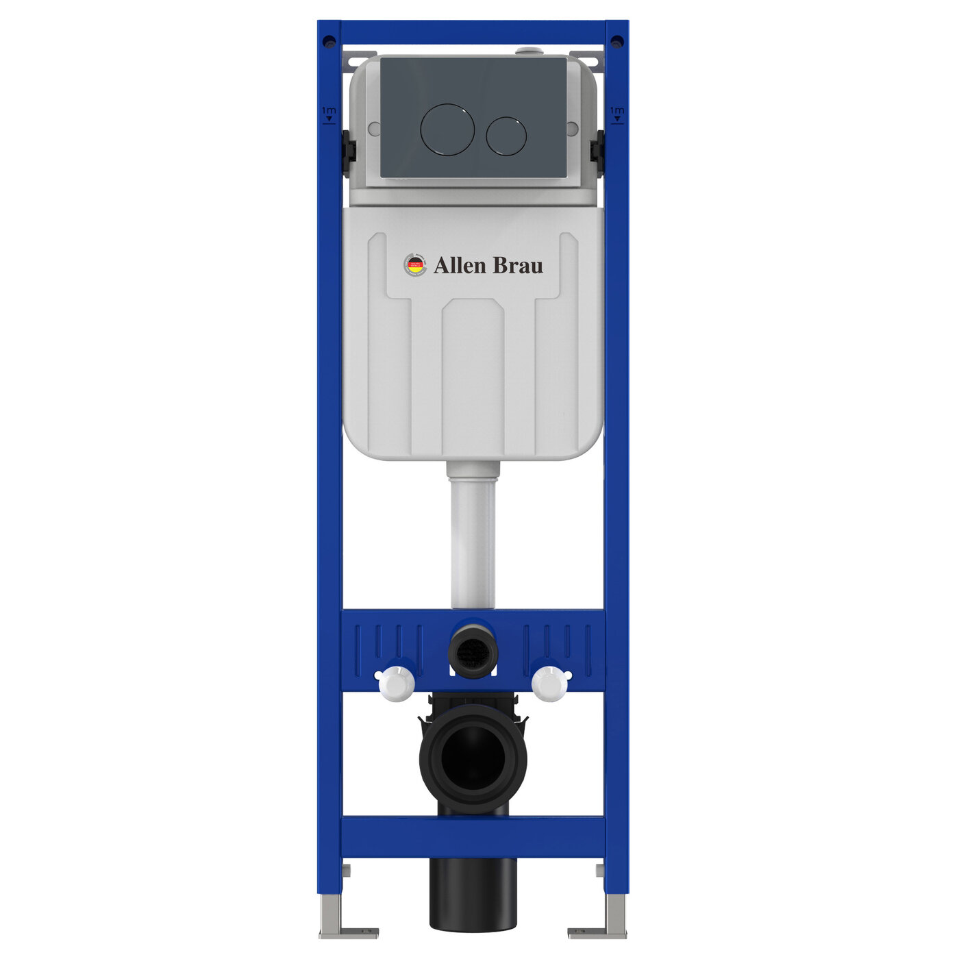 Инсталляция для унитаза Allen Brau Pneumatic Slim 9.11102.20 с кнопкой 9.20A01. BGM синий матовый