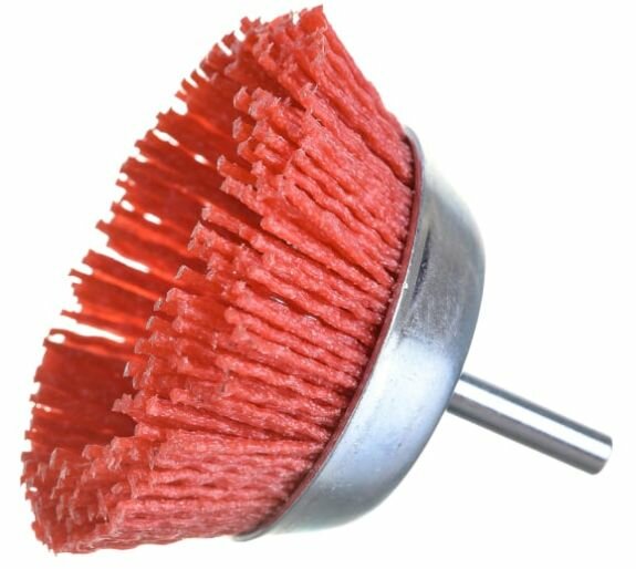 Щетка-крацовка чашечная для дрели, нейлоновая проволока, 75 мм, GROSSMEISTER