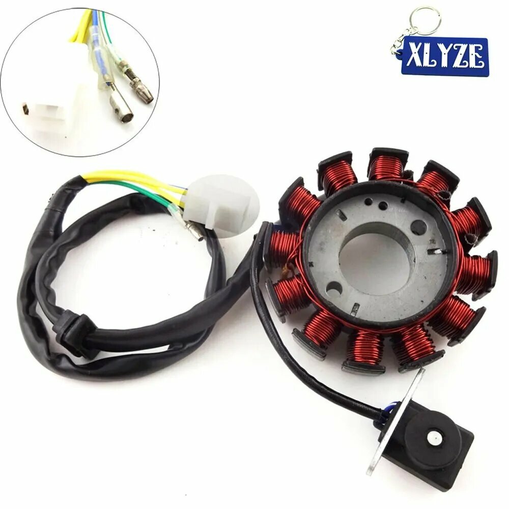 KNOW EASY-12 Катушек зажигания статора Магнето XLYZE Для GY6 125cc 150cc Мопед скутер ATV Moped Scooter