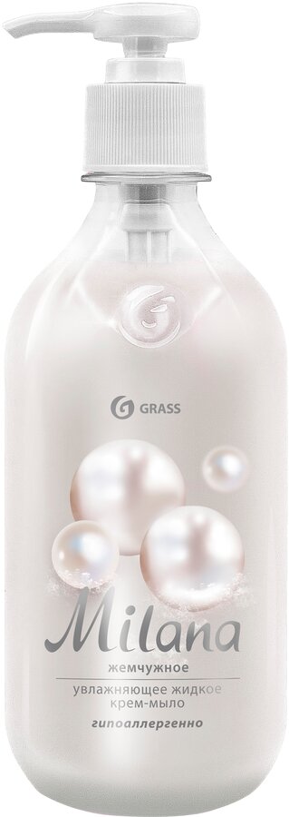 Жидкое крем-мыло GRASS Milana Жемчужное увлажняющее, 500мл
