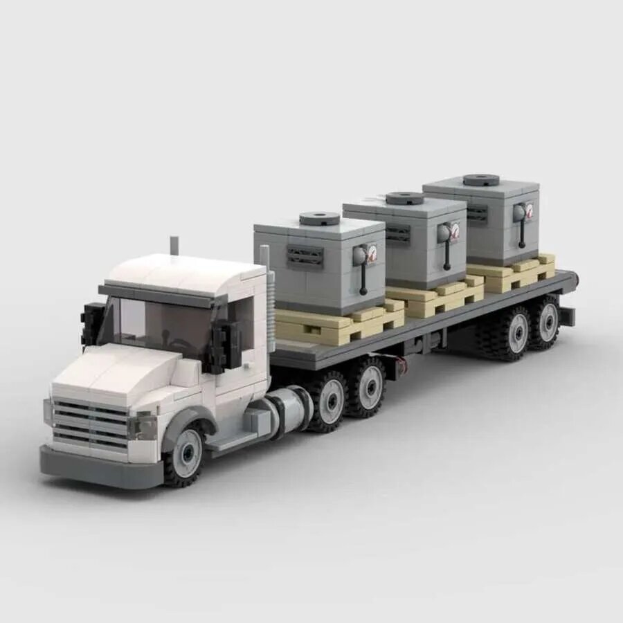 Модель грузовика T880 с тяжелым прицепом MOC пластиковый конструктор для детей 6-18 лет