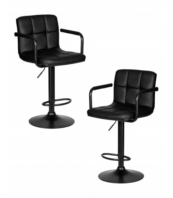 Набор 2 шт Стул барный DOBRIN KRUGER ARM BLACK SET-2 5011_BlackBase-LM, черный