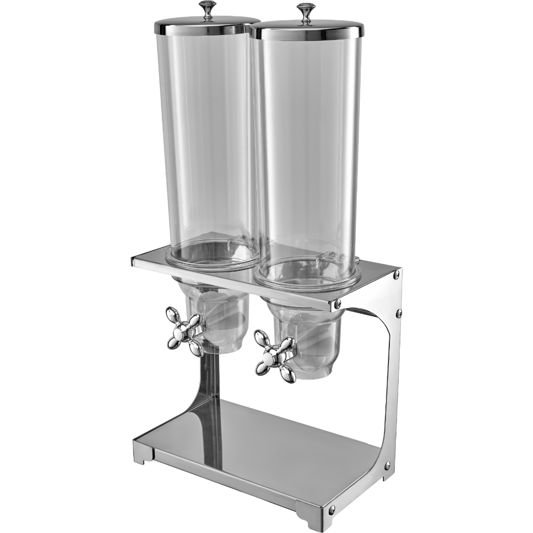 Диспенсер для мюсли и хлопьев Bufett CCD 051 с дозатором 2x4л, прозрачный, 641051