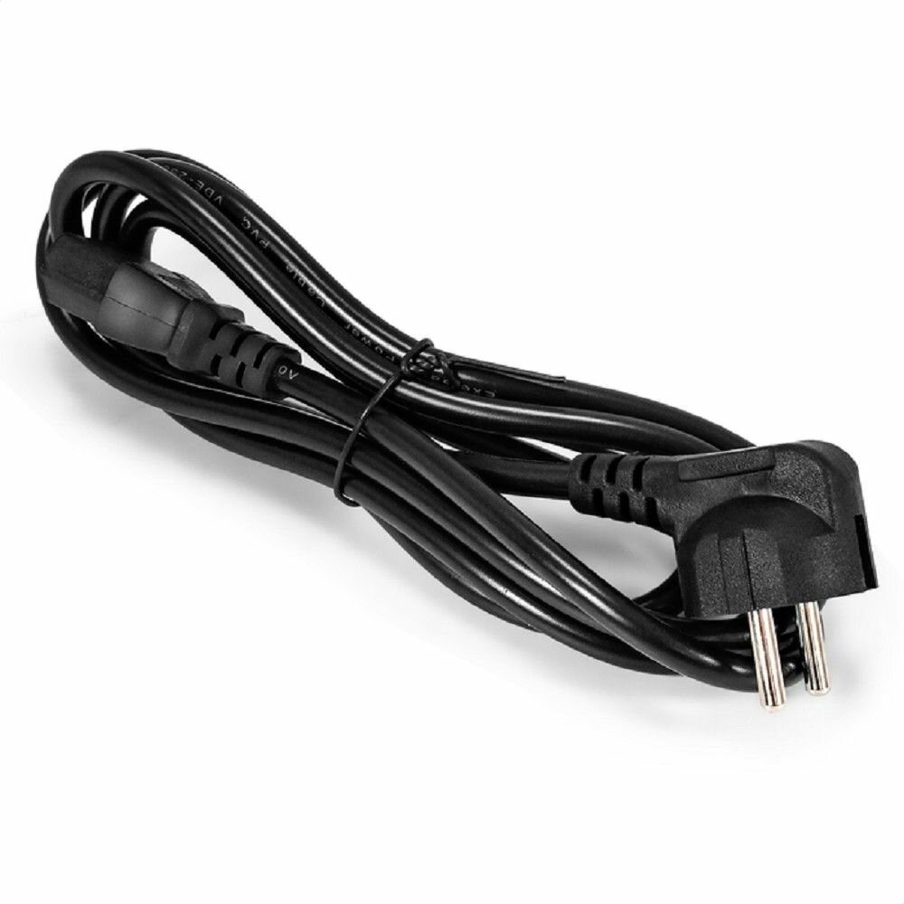 EXEGATE кабели EP280660RUS Кабель питания Power PC - 1,8P Евровилка угловая Schuko - >С13 VDE - 250V - 3 0.75mm2, медь, черный, 1.8м.