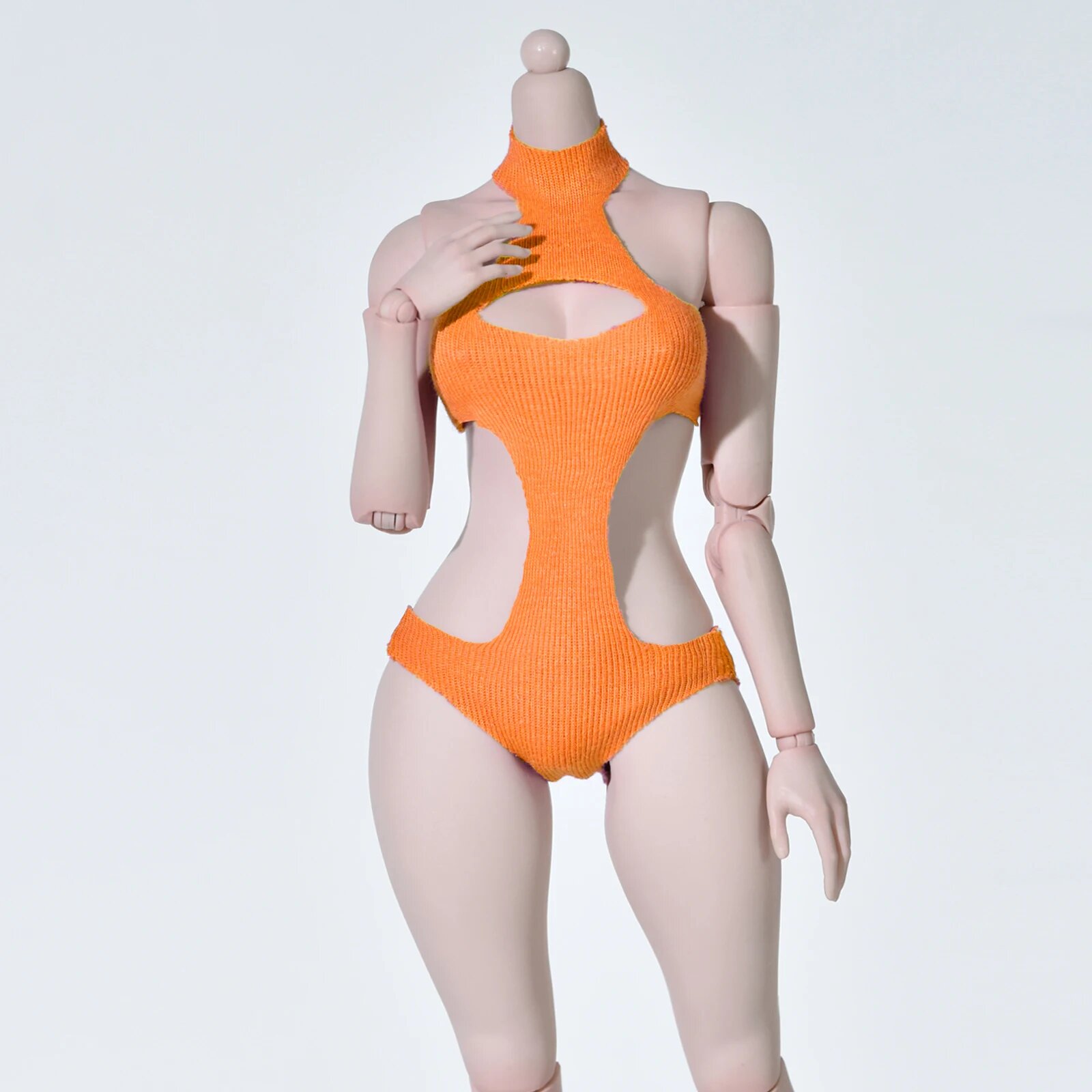 Купальник для куклы 1/6, оранжевый, clothes only