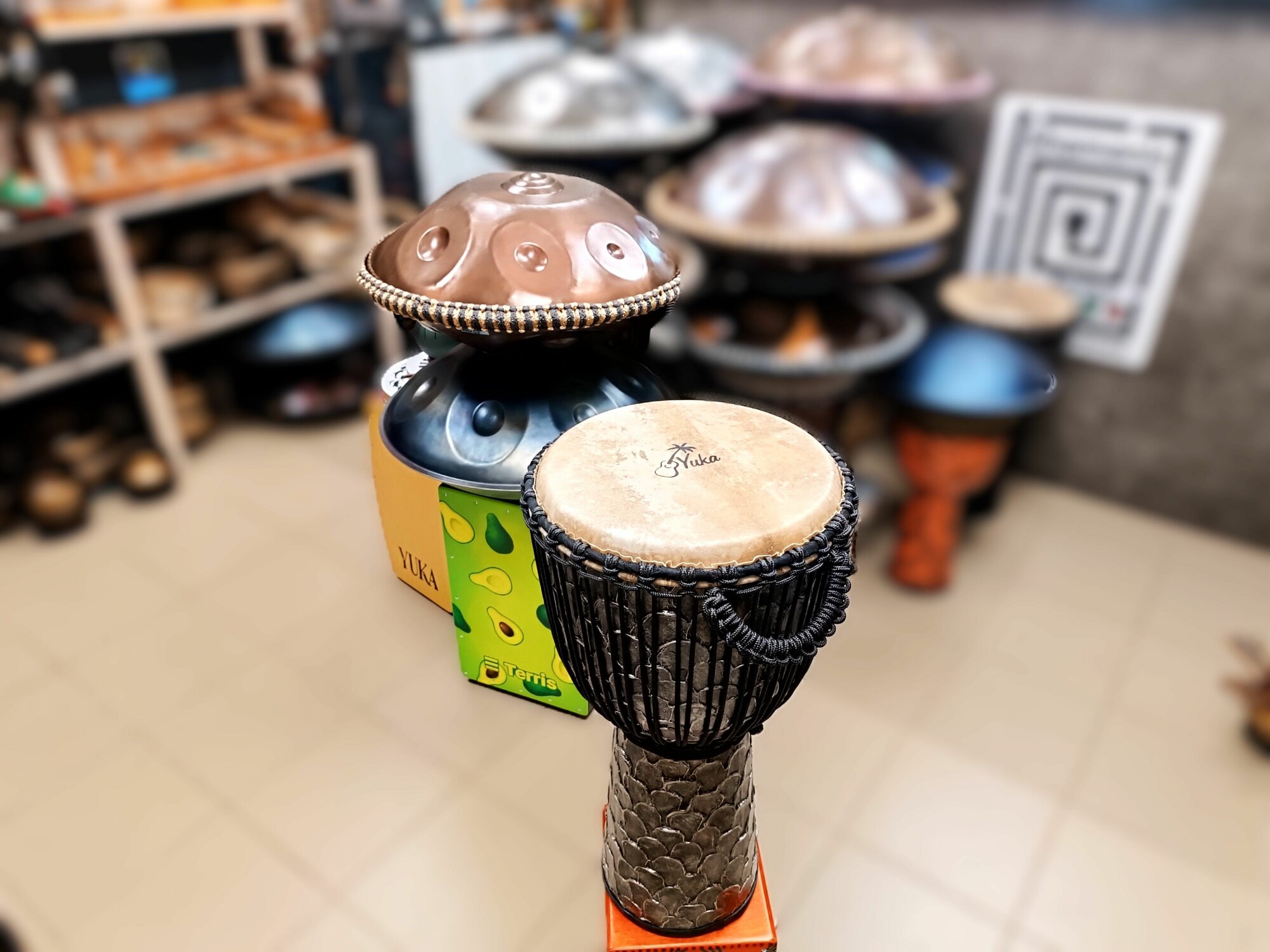 Джембе Индонезия Yuka 12" Dragon