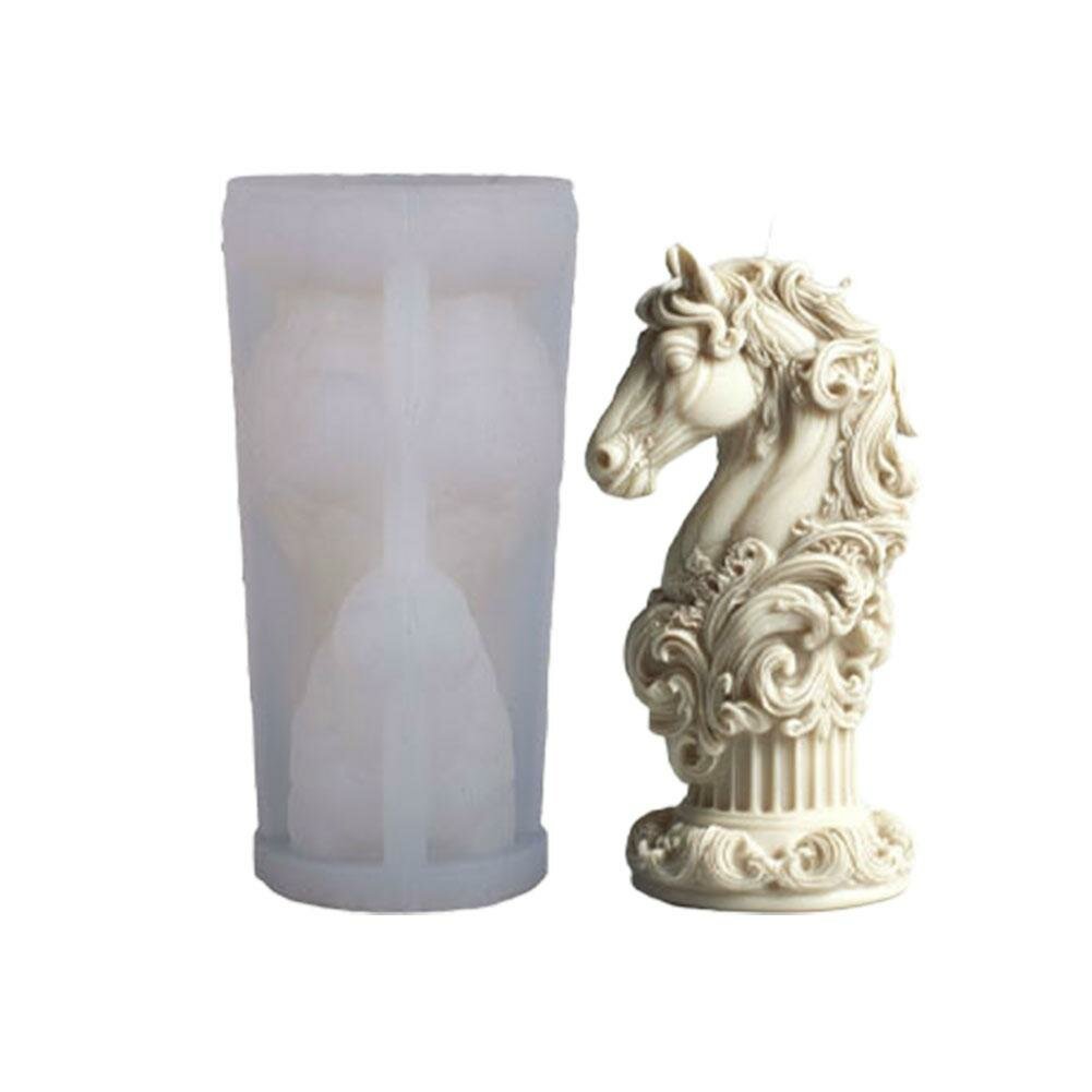 Силиконовая форма для свечей с рисунком лошади, DIY форма для изготовления свечей