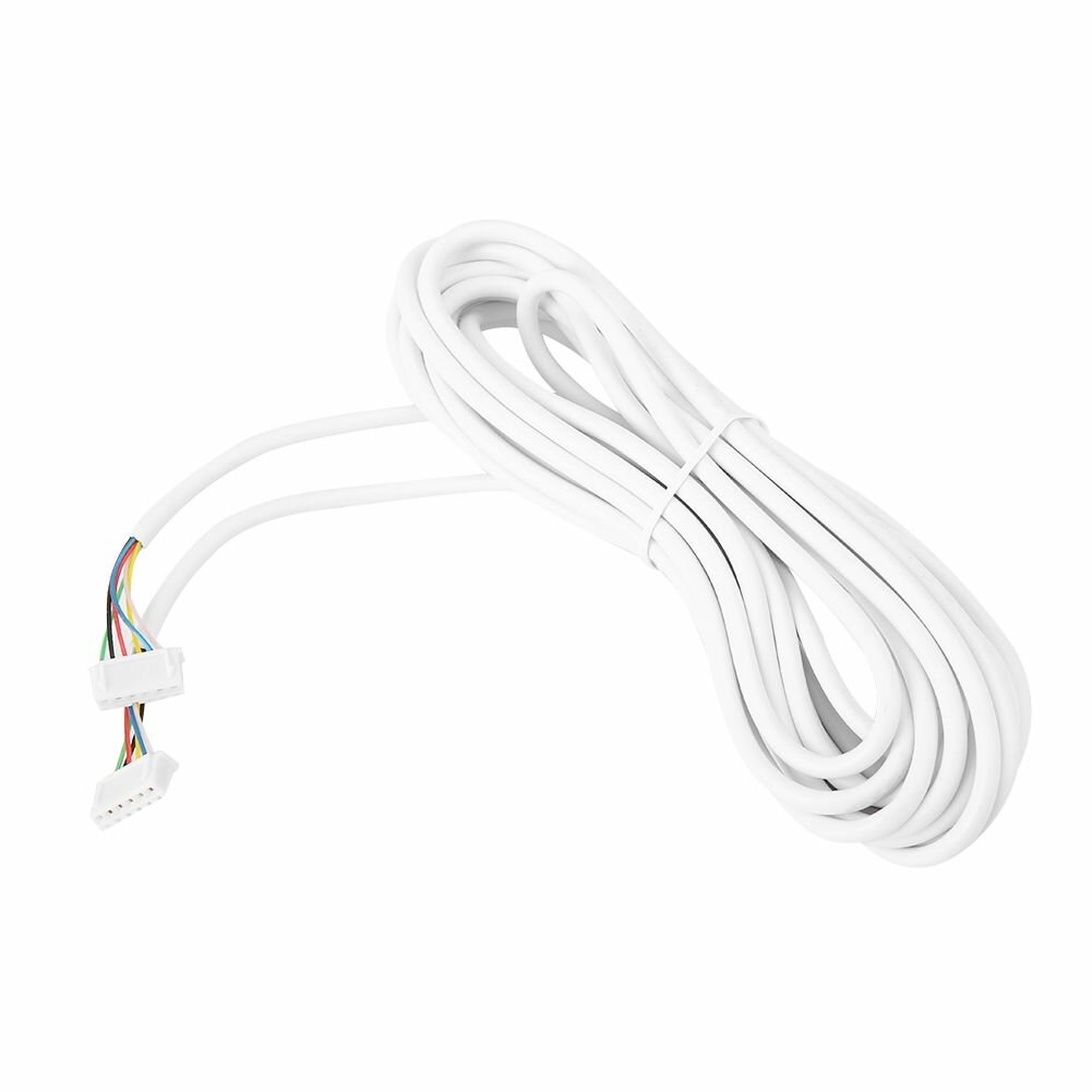 6-жильный гибкий медный кабель 5 м для видеодомофона, белый, с изоляцией PVC