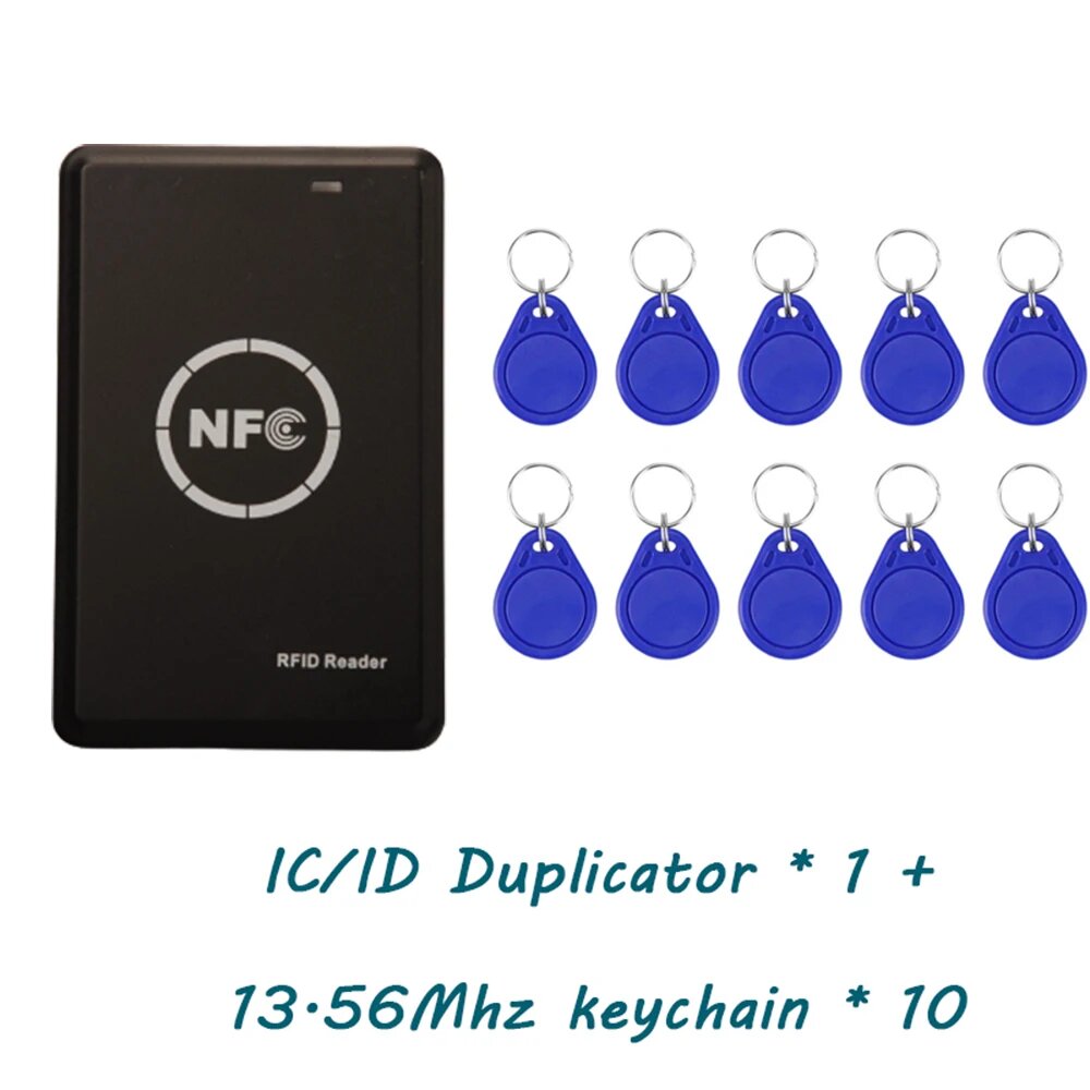 RFID копир IC/ID Duplicator + 10 NFC Keychain 13.56MHz, NFC-10UIDK