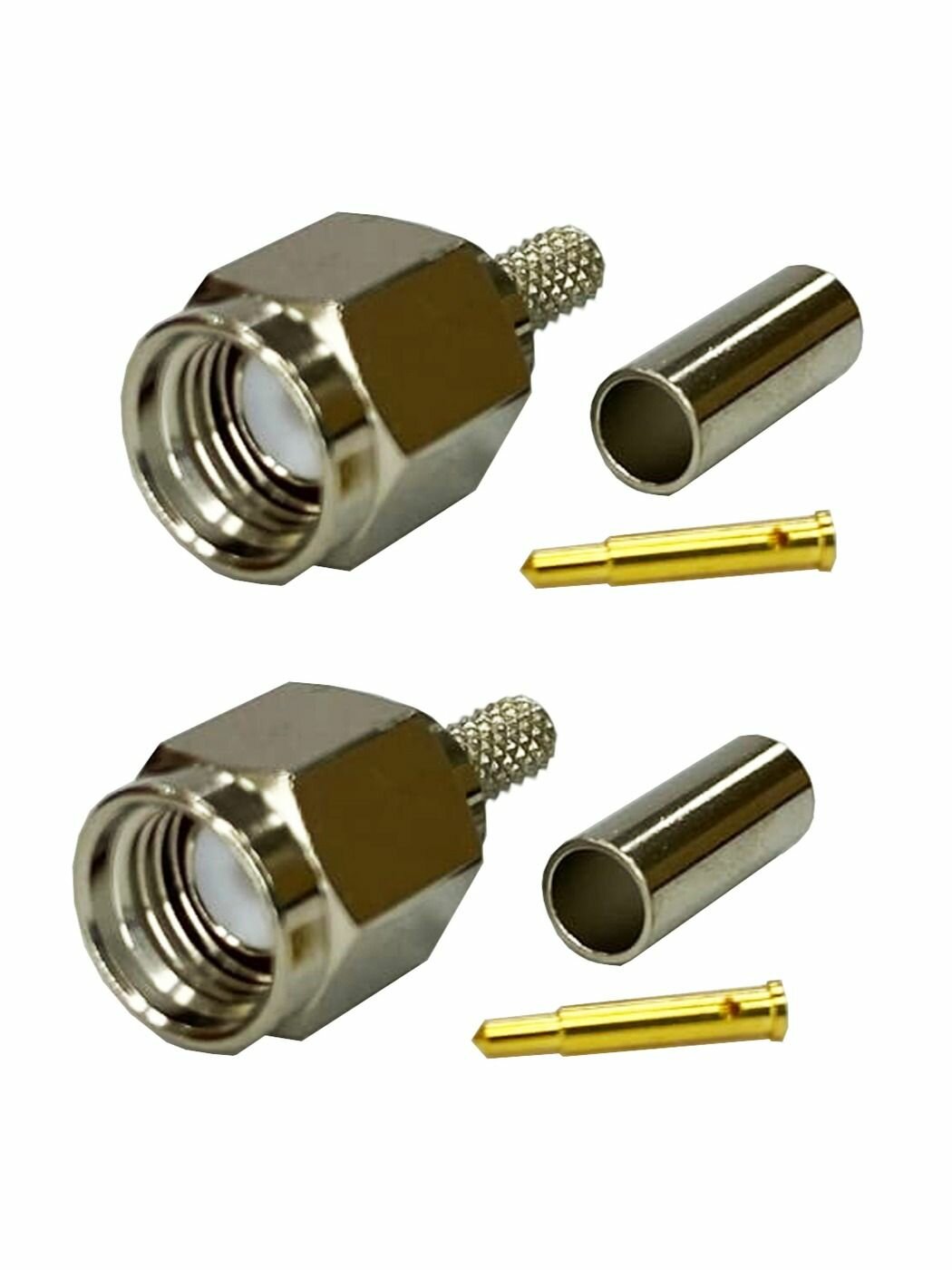 Разъем S-111L NGT SMA-male на кабель RG-174/U, RG-316/U (2 шт.)