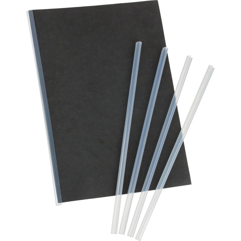 Скрепкошина для быстрого переплета Attache, прозрач, до 50л, 10шт/уп