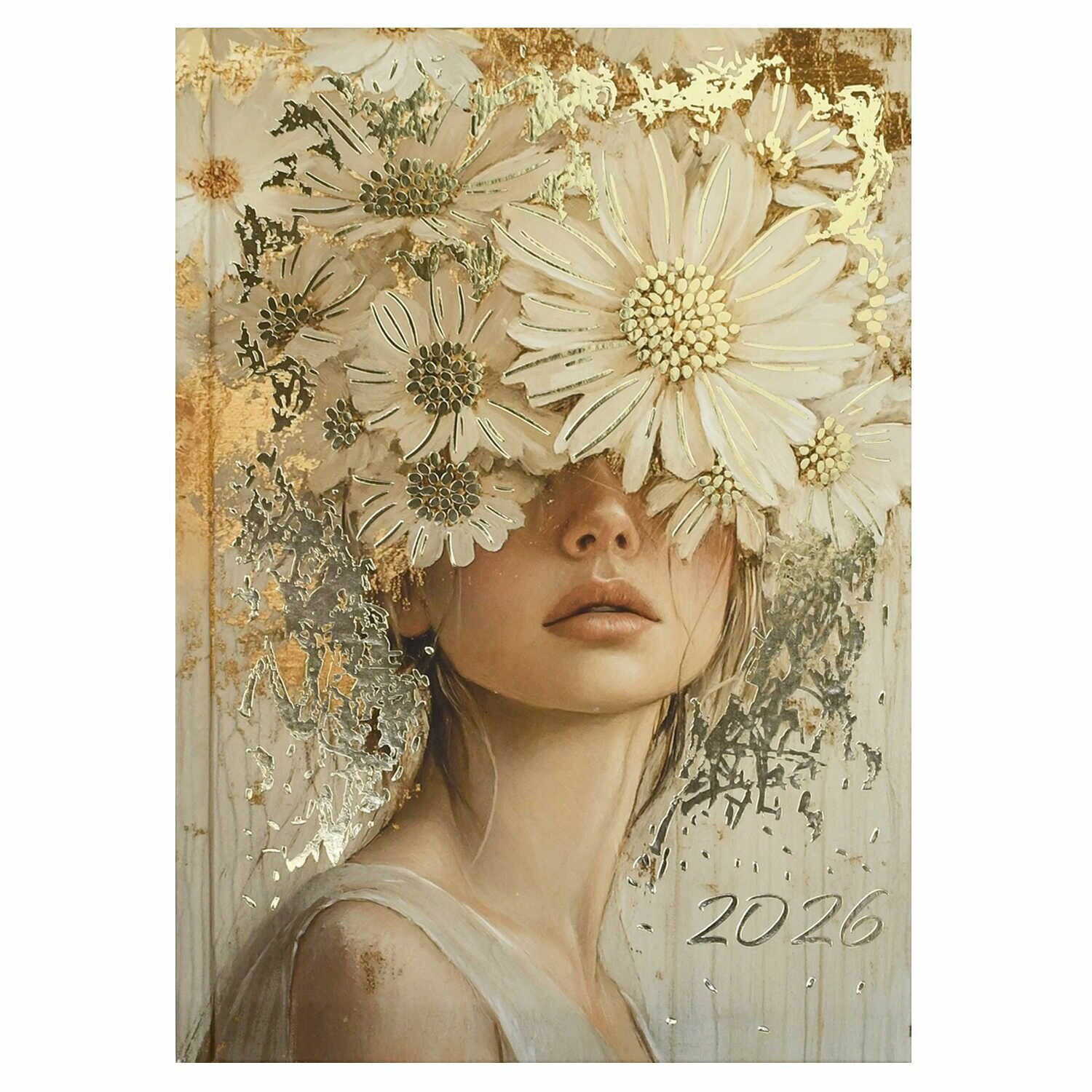 2026 Ежедневник датированный А5 160 листов "Золотая эстетика" твердый переплет