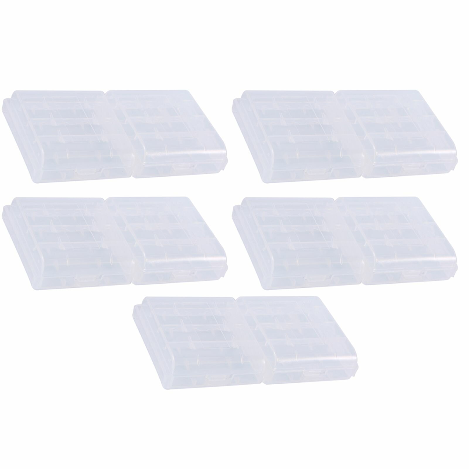 Кейс для батарей AA/AAA, пластиковый, прозрачный (10шт)