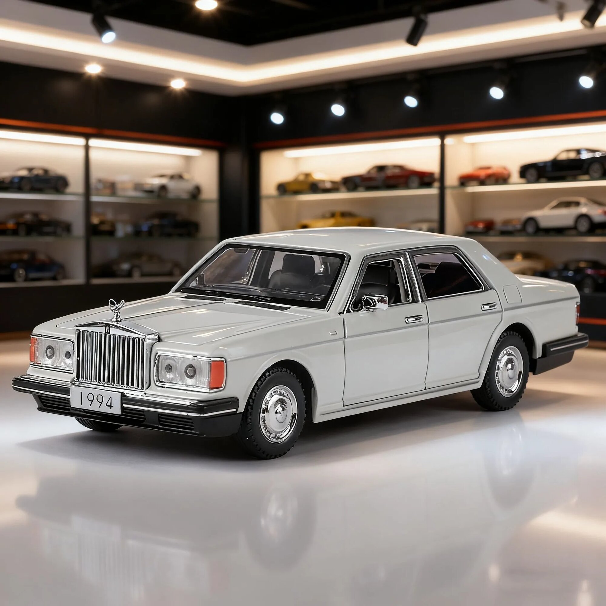 Миниатюрная модель автомобиля из литого металла Роллс-Ройс Силвер Спур модель автомобиля Игрушки 1:32 Rolls Royce Silver Spur, Свет и звук