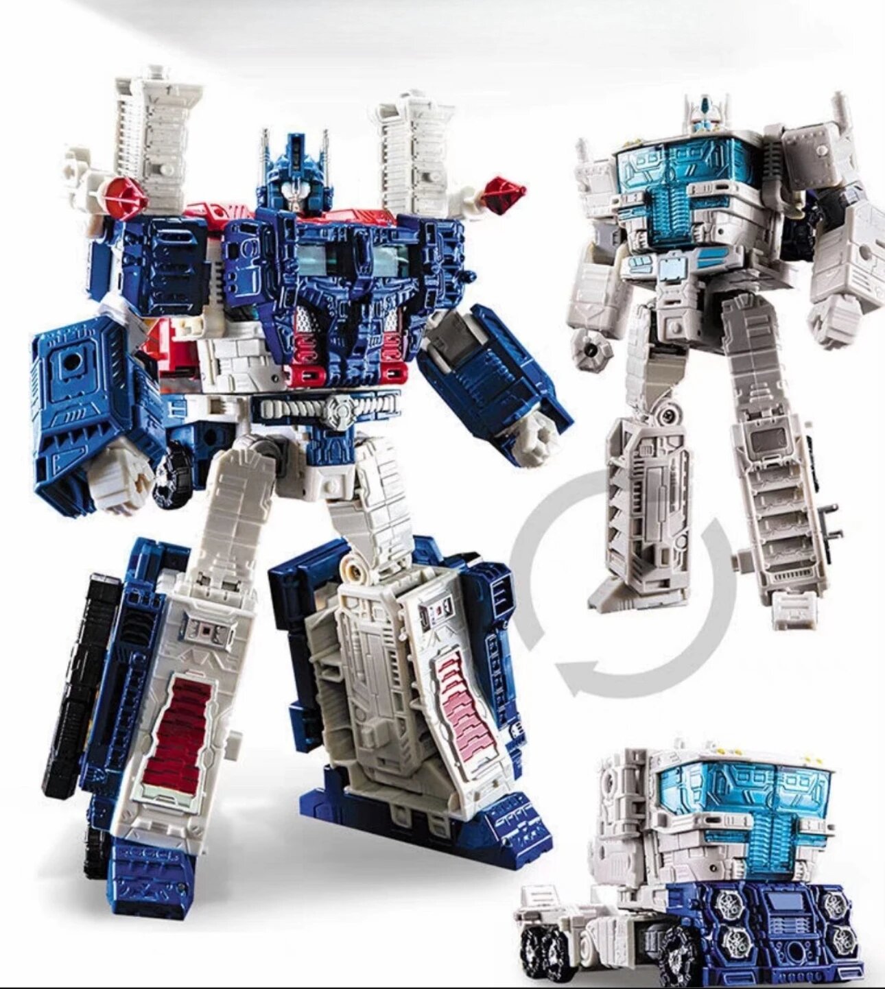 Металлическая фигурка BPF Ultra Magnus Commander G1 Ko Siege Series Bandai Синий, Without Box