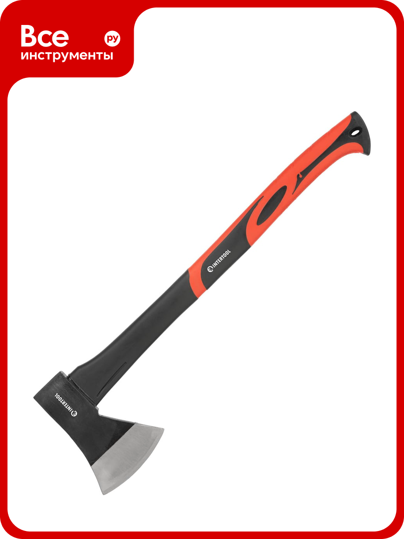 Топор INTERTOOL 1000 г, ручка из фибергласса HT-0263, для заготовки дров
