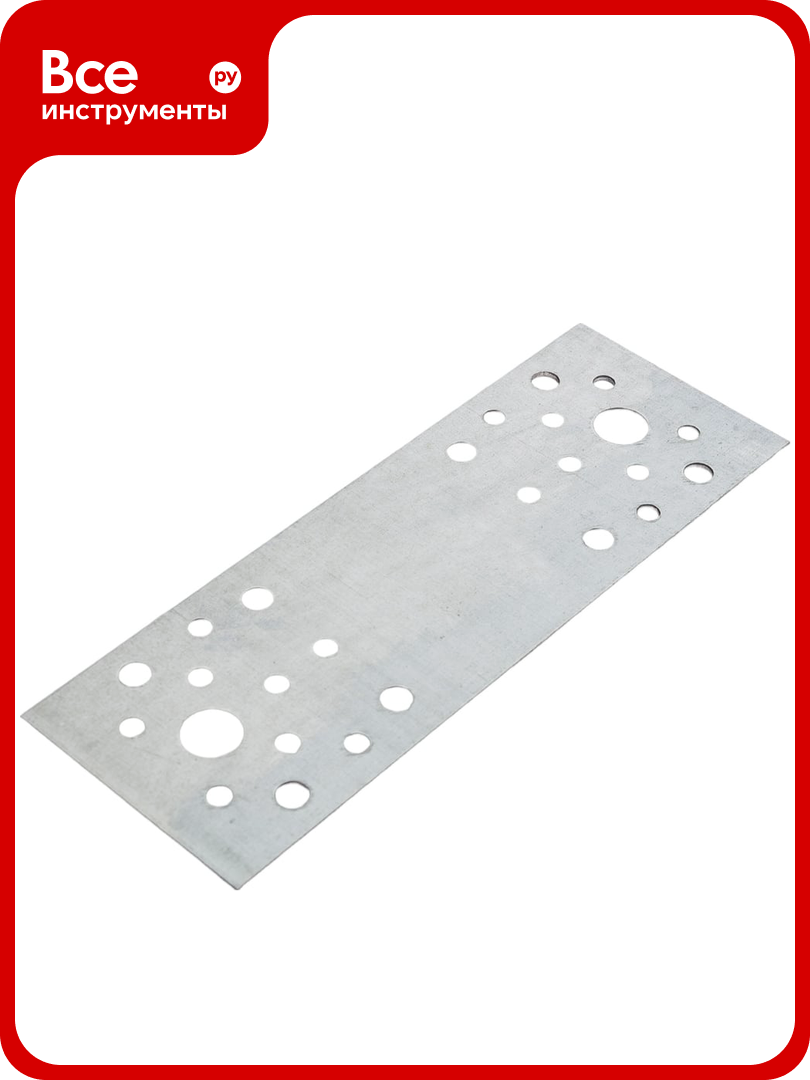 Крепежная пластина Tech-Krep оцинкованная 180х65х2,0 мм - накл. 124442