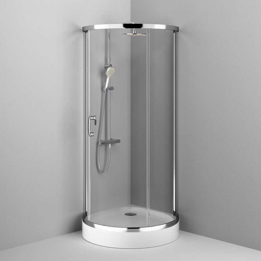 Душевой уголок AM.PM Like W83G-333-095CT 95х95 095CT стекло прозрачное/профиль хром