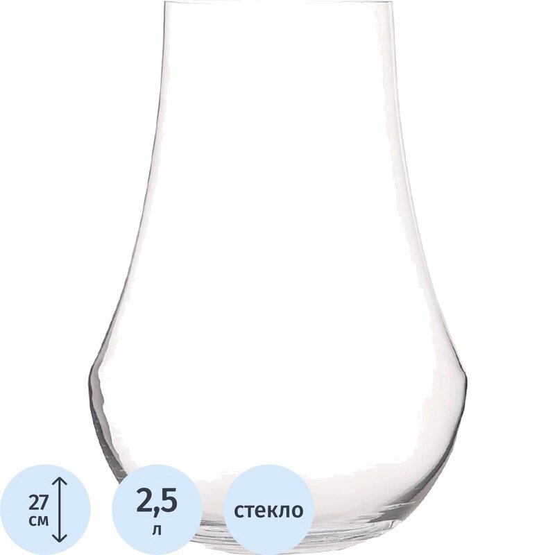 Ваза AMBIENTE из хрустального стекла 27 см REPAST@RONA (1 шт), 63184