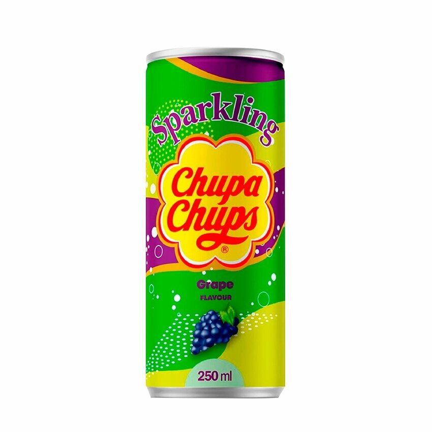 Chupa Chups Grape напиток газированный со вкусом винограда 250 мл