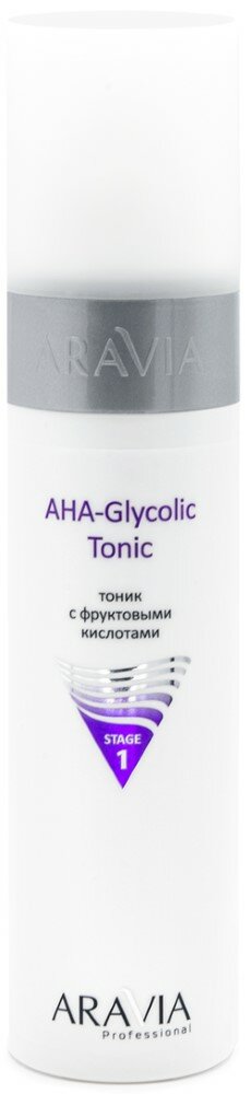 ARAVIA PROFESSIONAL Тоник с фруктовыми кислотами aha-glycolic tonic 250мл