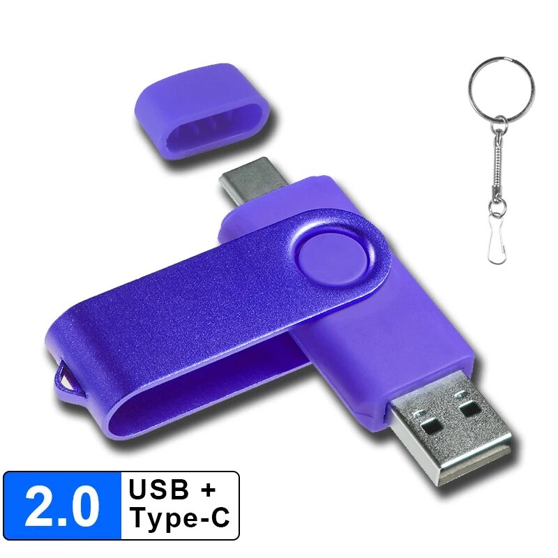 USB-флешка JASTER 128 МБ, Type-C, USB 2.0, фиолетовая