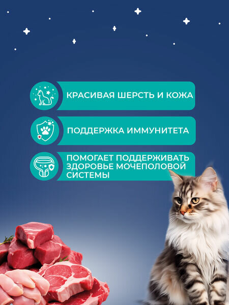 Cat`s Menu 30 штук по 85 г влажный корм для взрослых, стерилизованных кошек и котов, с кроликом кусочки в соусе