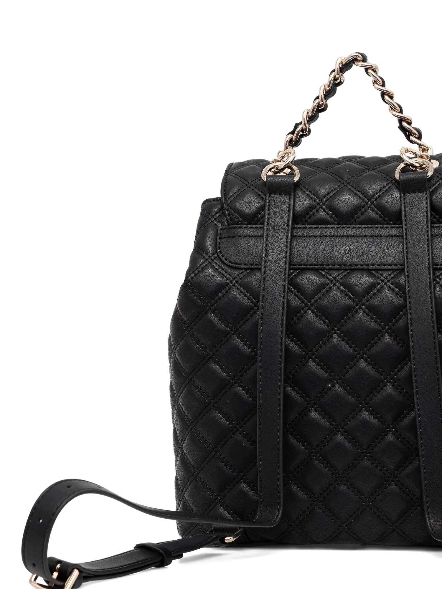 Сумка GUESS Quilted-effect chain-detail backpack, черный/черный — фото 1