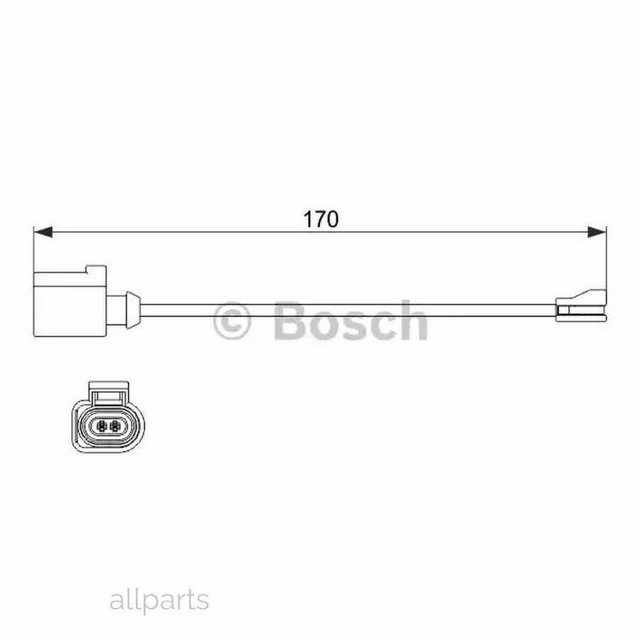BOSCH 1987474512 датчик износа колодок передних!\ Audi A3, VW Golf/Passat 1.2TFSI-2.0TSI/2.0TDI 13>