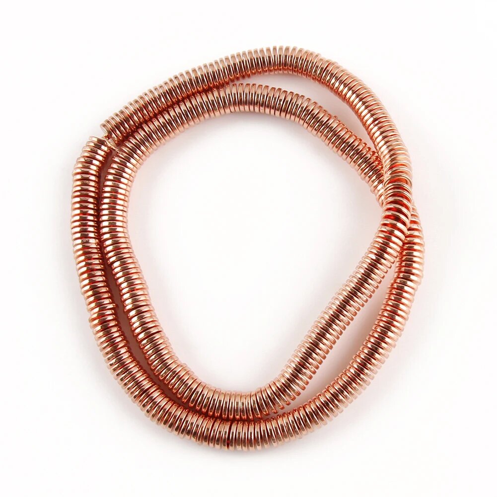 Бусины рондель гематит, 6 мм, Rose Gold