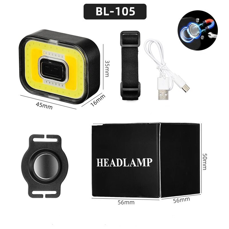 Налобный фонарь POCKETMAN COB 4 режима 105(square)