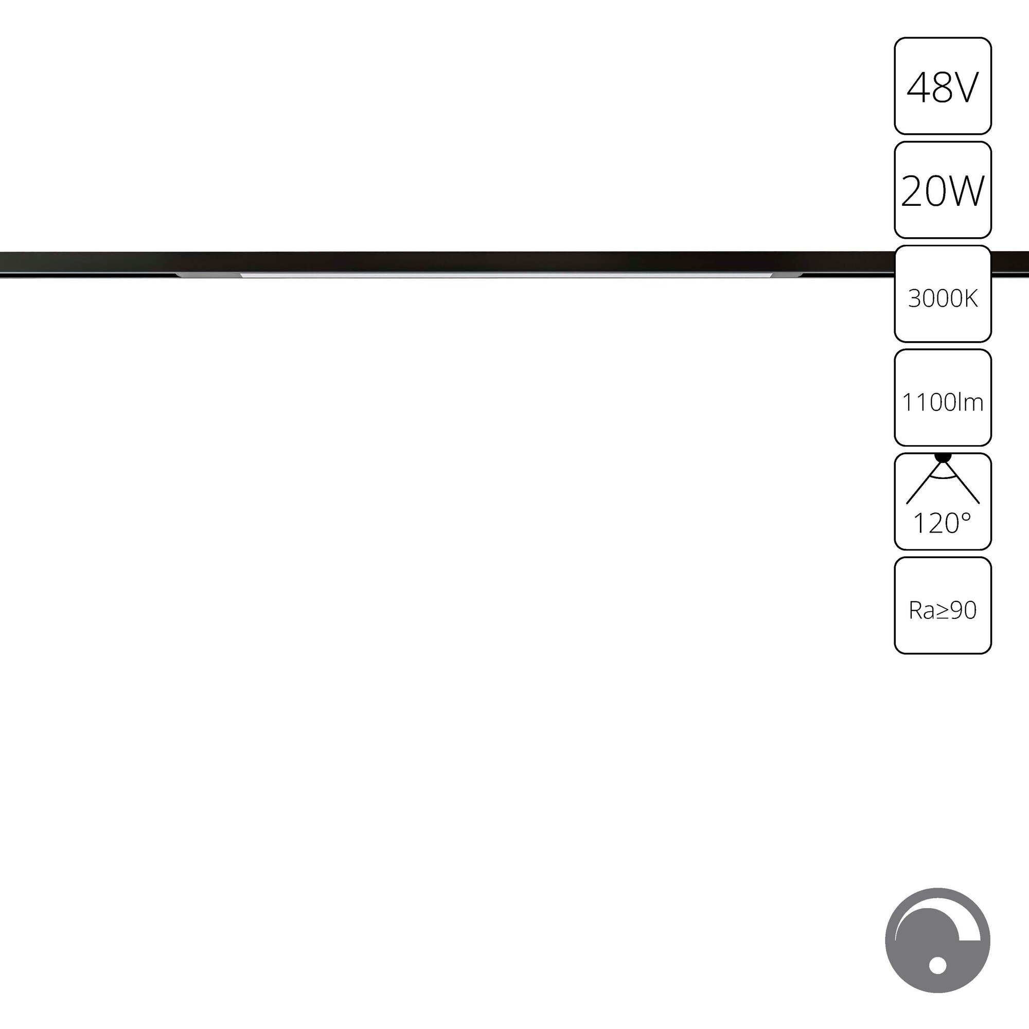 Магнитный трековый светильник Arte Lamp OPTIMA 0.1-10V A7494PL-1BK LED чёрный