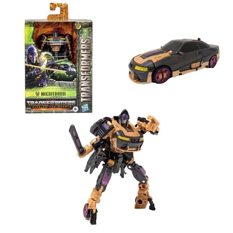 Трансформер Nightbird из серии Transformers: Legacy Evolution, трансформируется в автомобиль