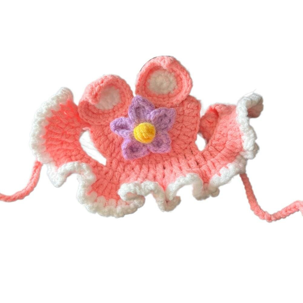 Вязаная шапочка для кошек и маленьких собак, ручная работа крючком, смешной и милый аксессуар для фотосессии и праздника